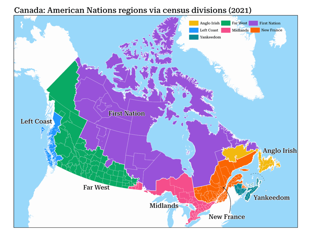 The American Nations regions across North America – Nationhood Lab