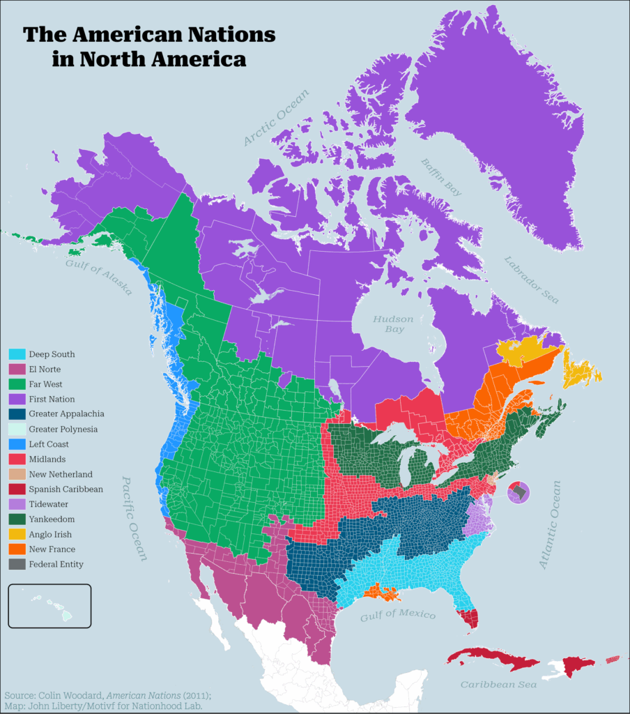 The American Nations regions across North America – Nationhood Lab
